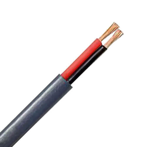 Duplex Black/Red 14/2 AWG Cable Grey Jacket Copper Wire - 100' - UD ...