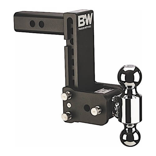 Tow & Stow Black Dual Ball Receiver Hitch - 2"- 2 5/16" - 7" Drop; 7.5 ...