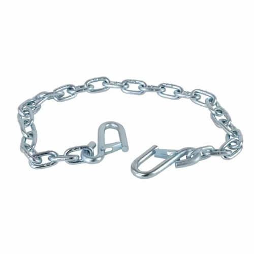 1/4" Safety Chain - 60" Length - S Hooks - Grade 30 - 5200lb Capacity